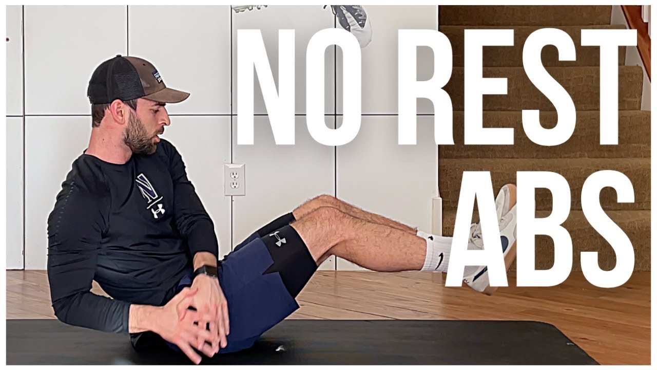 No Rest Abs Workout to Crush your Core at Home | Follow Along - YouTube