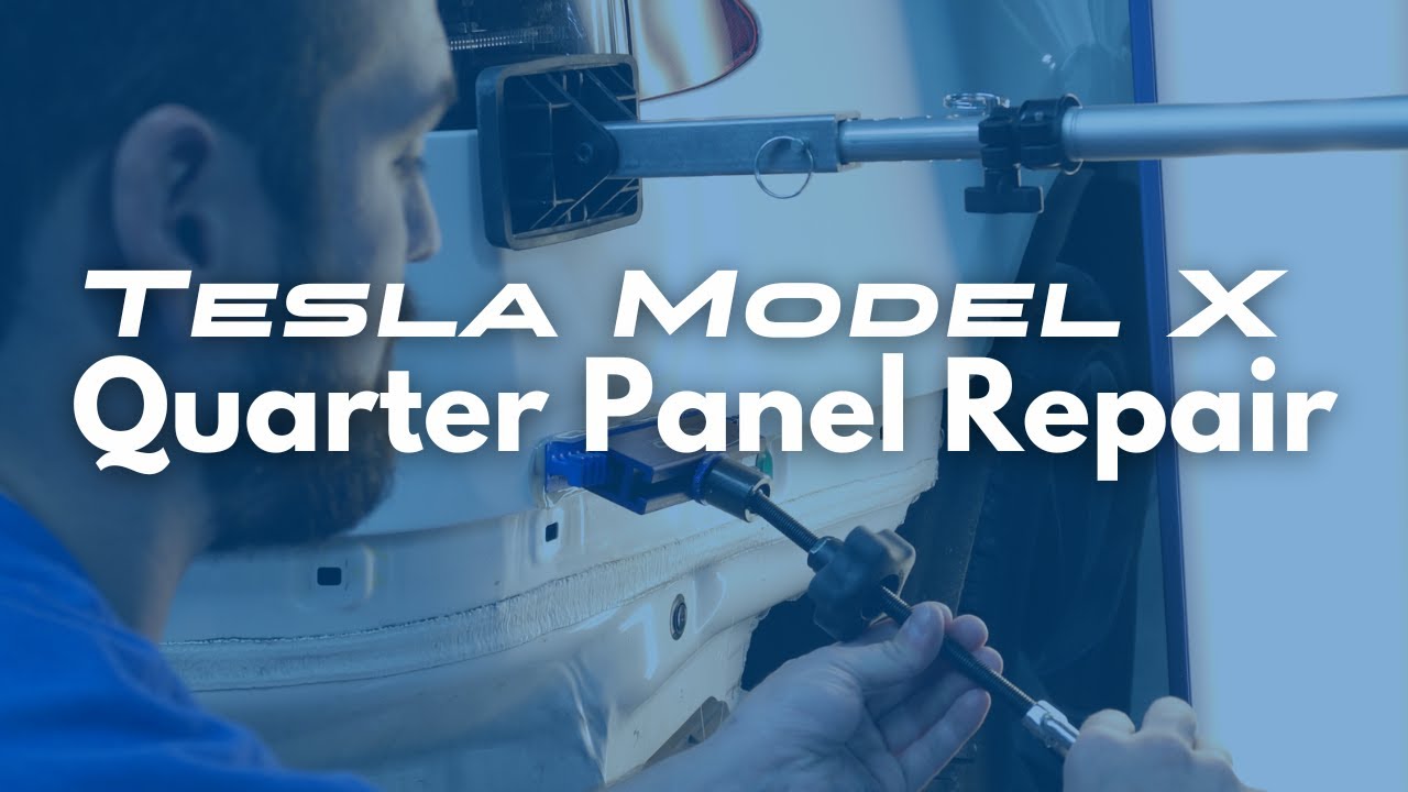 TESLA MODEL X QUARTER PANEL REPAIR - YouTube