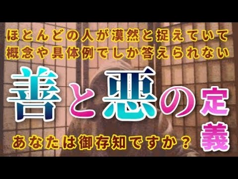 【善悪の定義】～皆さんは善悪を本当に理解していますか？～【独り語り＃2】 Youtube 2797
