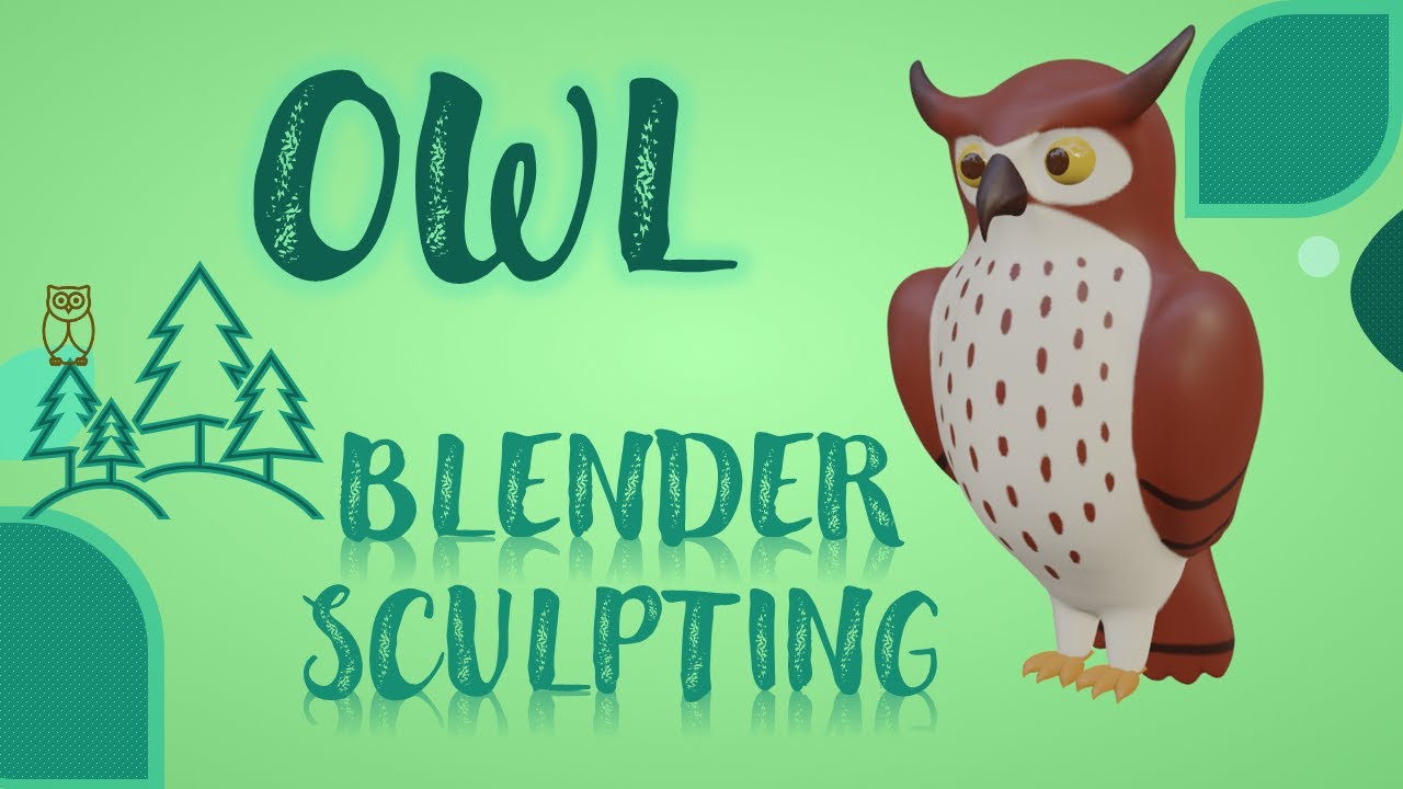 OWL - Blender sculpting - YouTube
