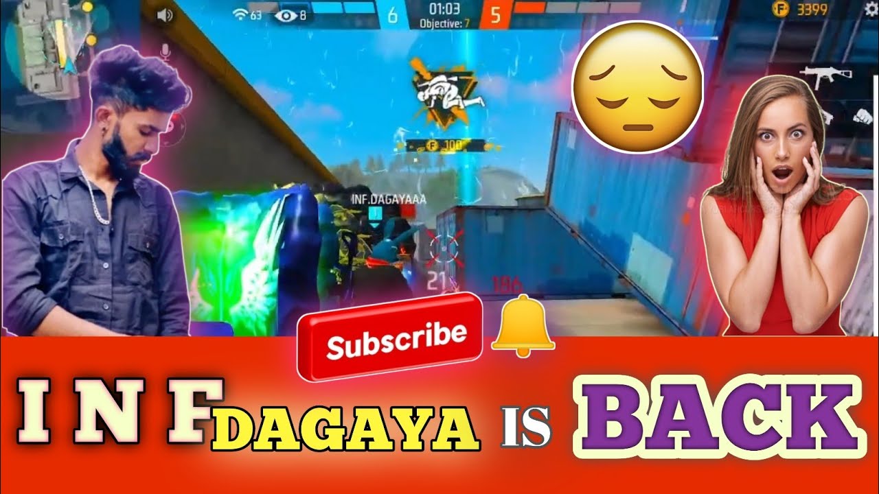 I N F දගයගේ come Back එක ( I N F Dagaya is Come Back ) 💎Free Fire 💎 ...