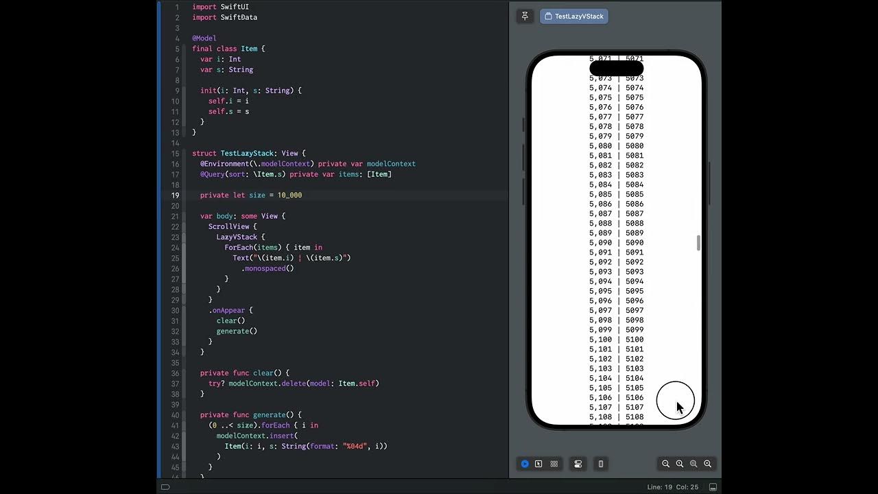 【SwiftUI + SwiftData】ScrollView + LazyVStack - YouTube