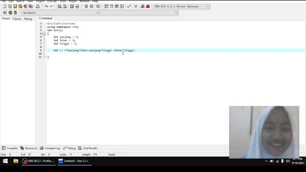 cara membuat program menghitung luas dan volume balok dengan bahasa ...