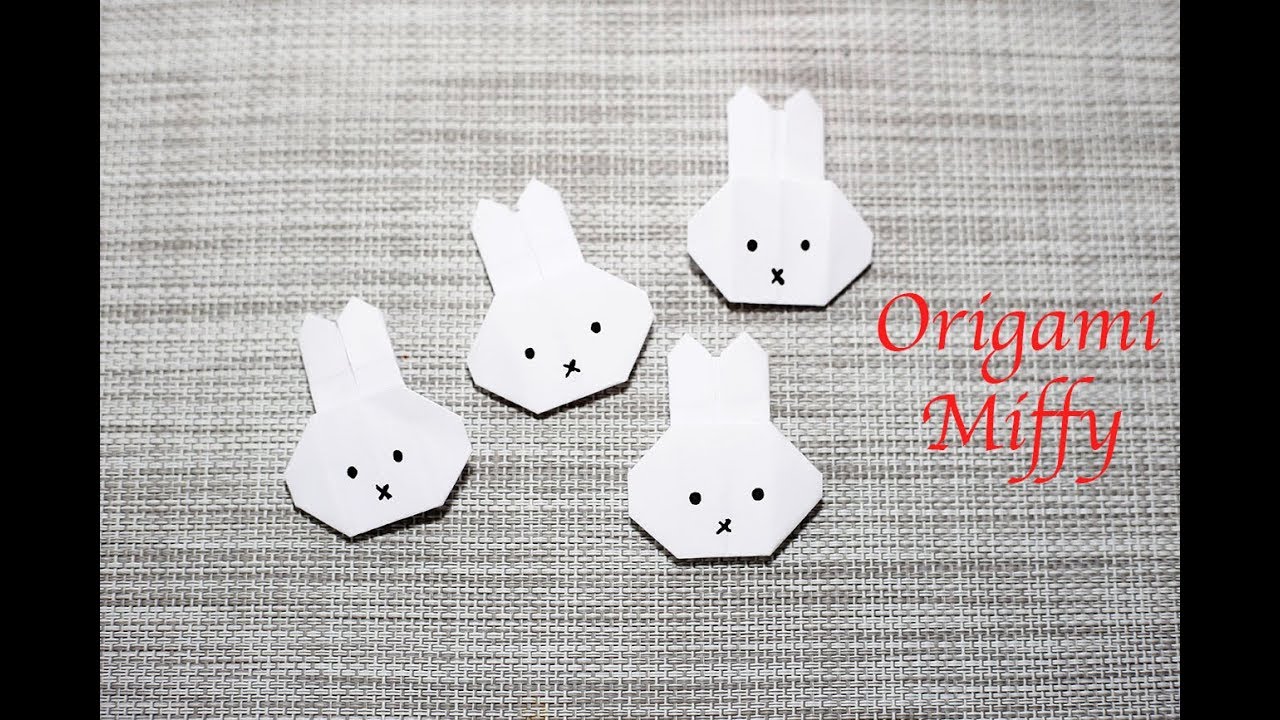 How to make an Origami Miffy : วิธีพับกระต่ายน้อยมิฟฟี่ - YouTube