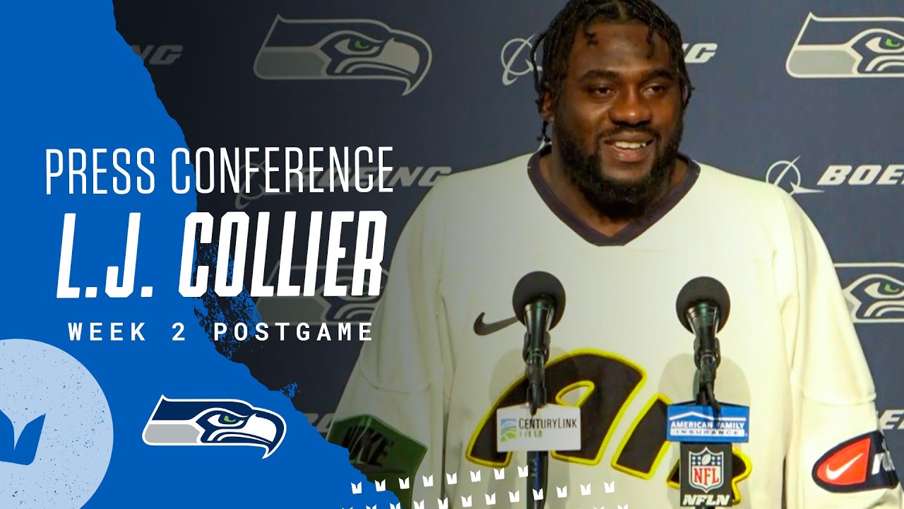 L.J. Collier Week 2 Postgame 2020 Press Conference vs Patriots - YouTube