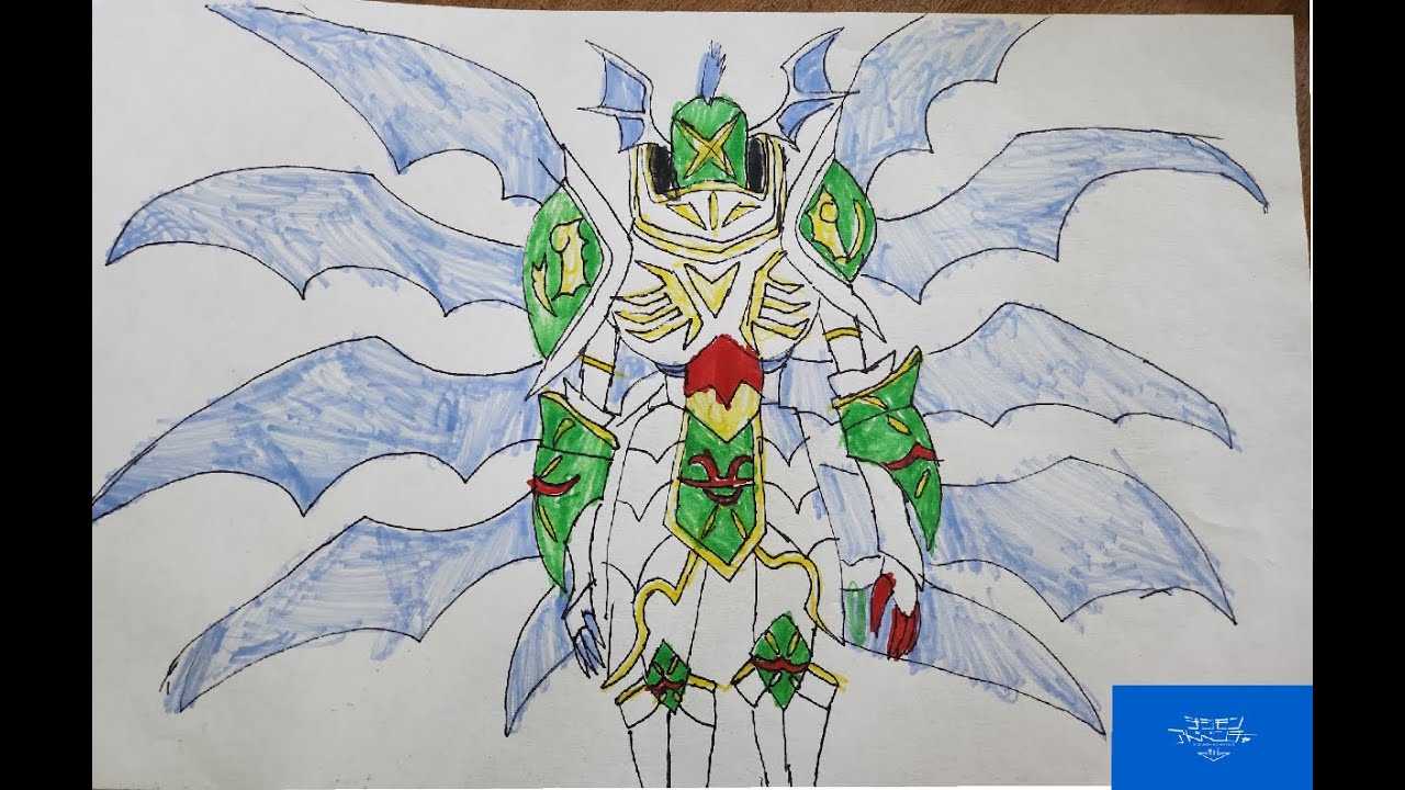 master designs how to draw shadow seraphimon - YouTube