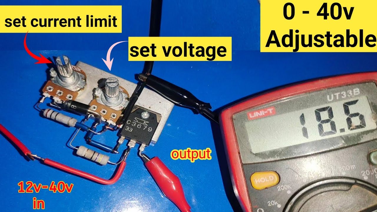 How to make voltage regulator at home \variable voltage & current power ...