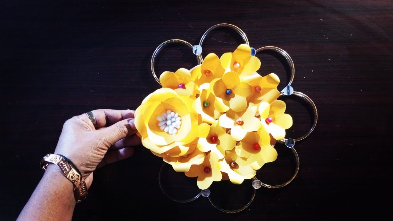 kangan se Phool banane ka tarika/paperflower/paper - YouTube