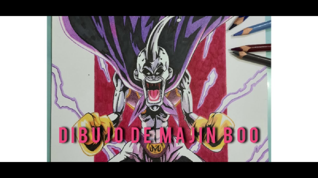 dibujo de majin boo/drawing majin buu - YouTube