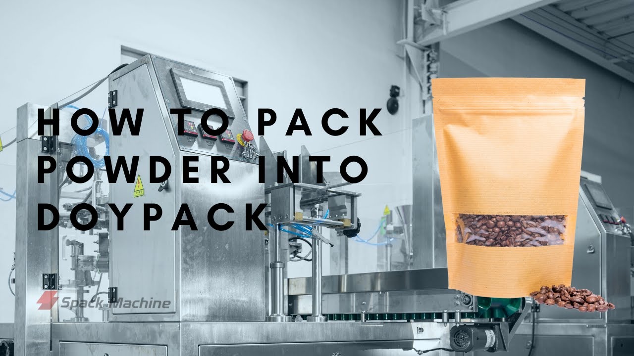 How to package powder into premade Doypack bag | Automatic premade bag ...
