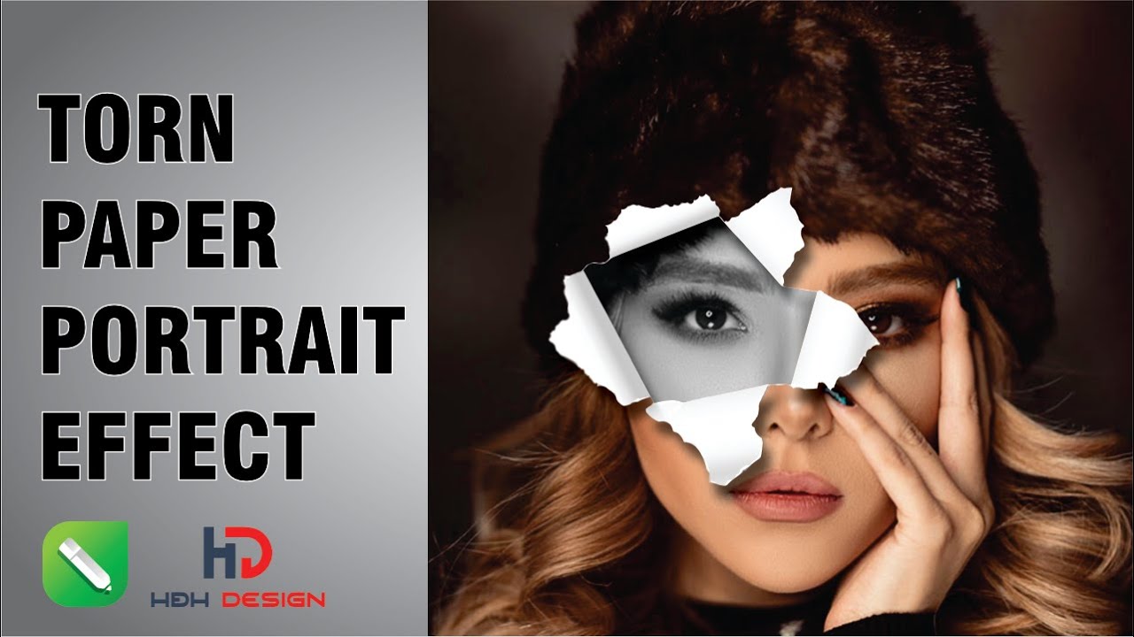 CorelDRAW: How to Create a Torn Portrait with Paper Hole Effect - YouTube