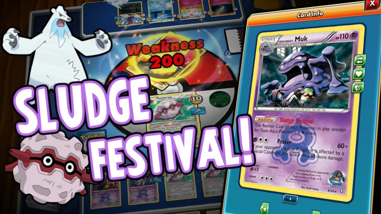 Muk's Sludge Festival Deck, Heavy Hitter! | Pokémon TCGO series - YouTube