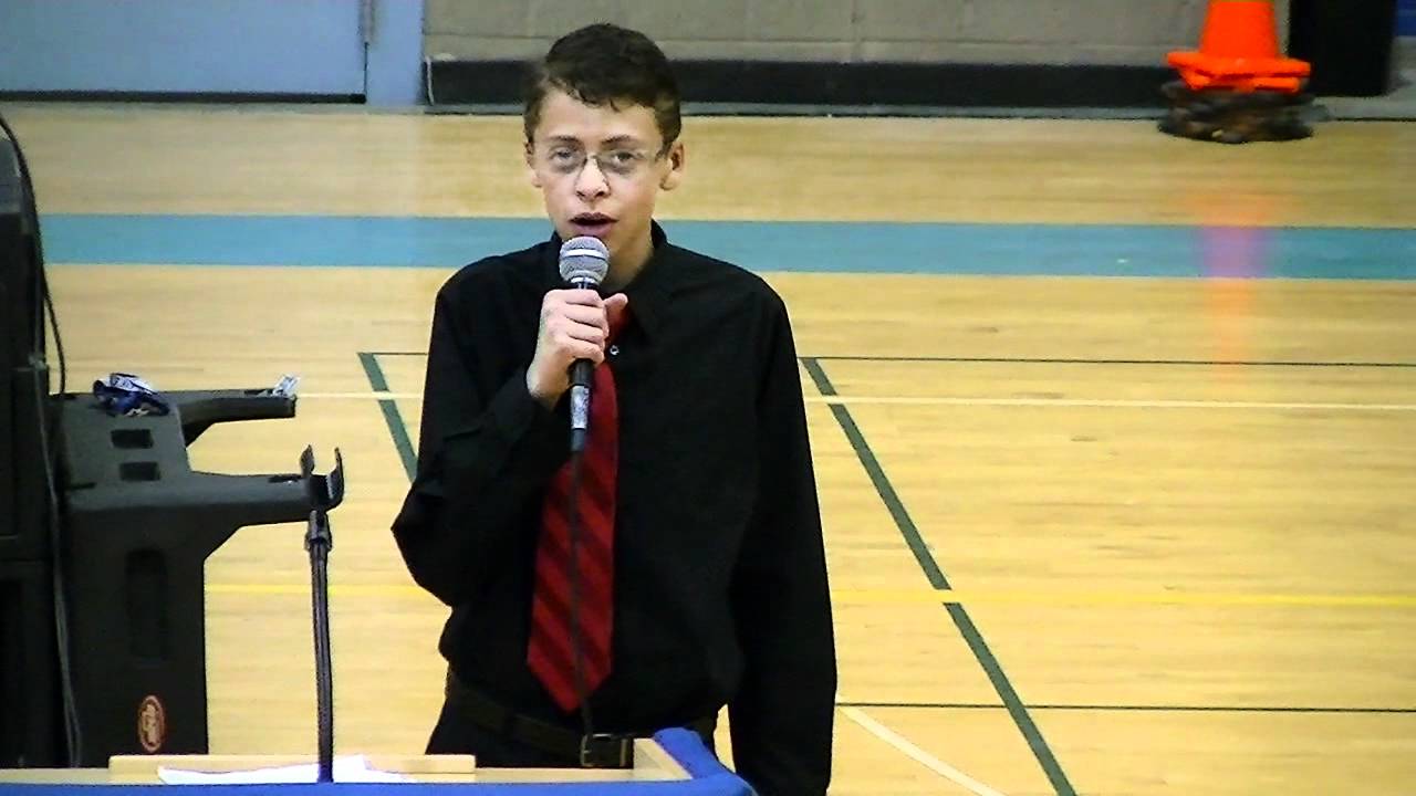 Cameron Nelson sings National Anthem--returns as alumni at DVMS 05-17 ...