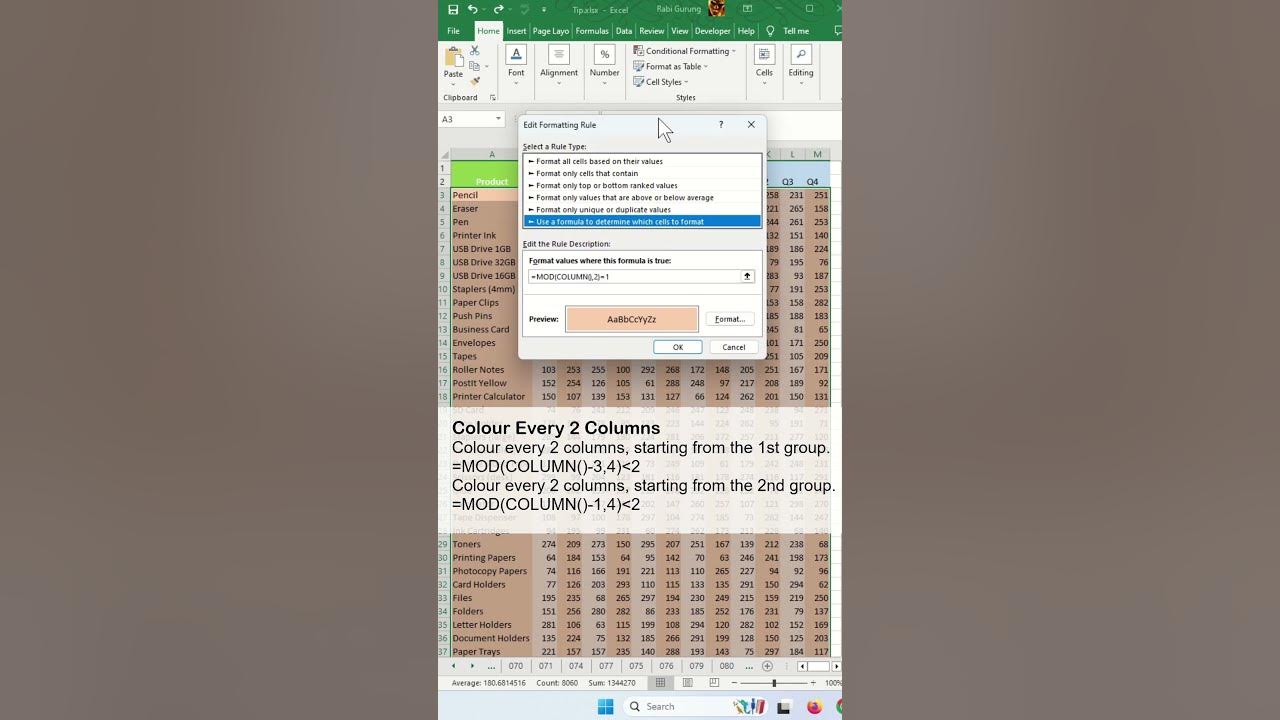 How Do I Alternate Column Colors In Excel Conditional Formatting Excel Tips And Tricks YouTube how-do-i-alternate-column-colors-in-excel-conditional-formatting-excel-tips-and-tricks-youtube