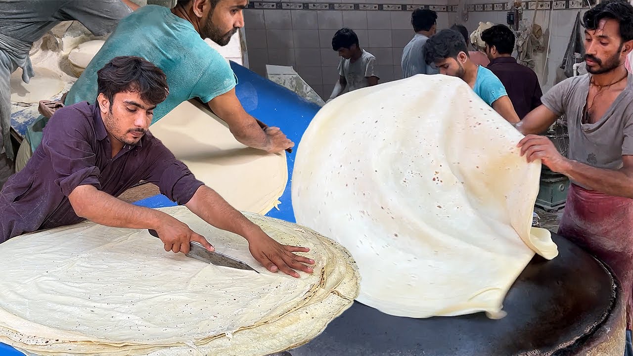 Biggest Rumali Roti | Manda Roti Factory | Modern Food Processing ...