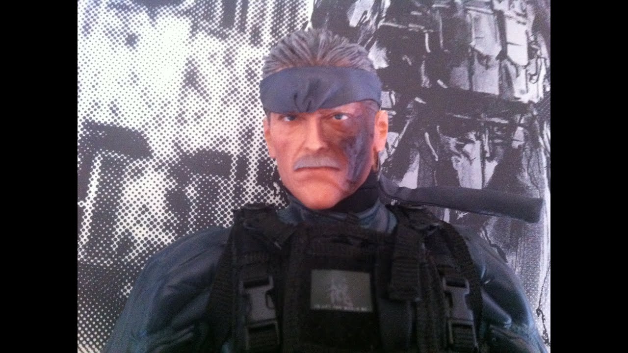 unboxing metal gear solid 4 head for medicom figure old snake - YouTube