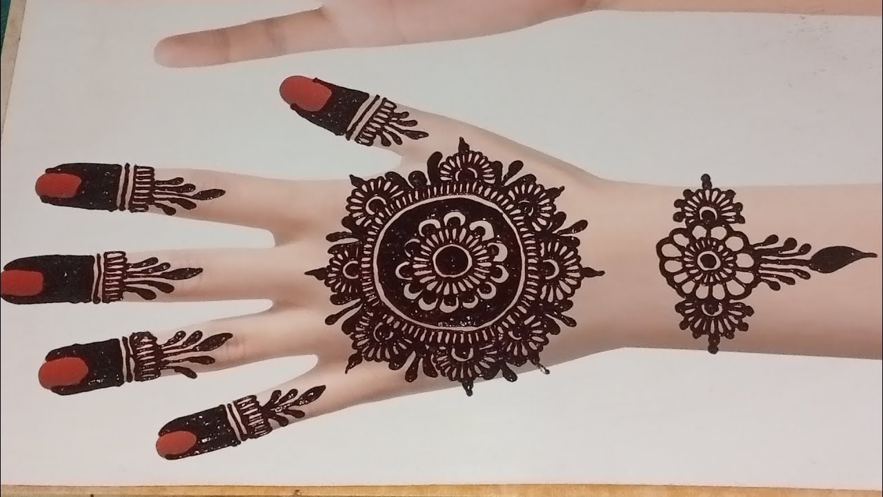 beautiful bunch mehndi design | bunch mehndi | beautiful mehndi - YouTube