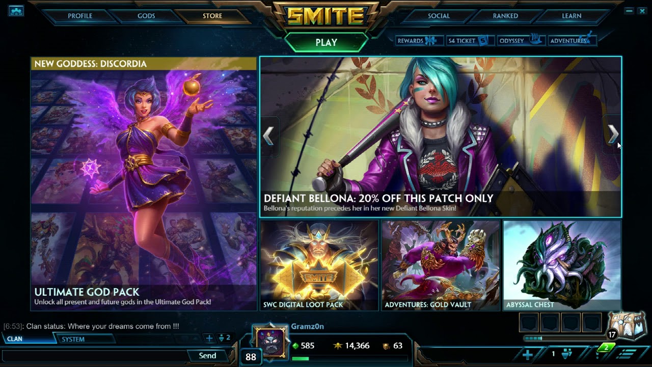 Smite #2 Achat global emote salty et Skyllfen qui va manger parce que c ...