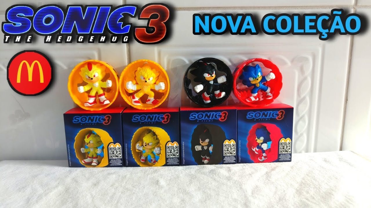 REVIEW: NOVA COLEÇÃO DE BONECOS DO SONIC 3 ( Mclanche Feliz 2024 ...