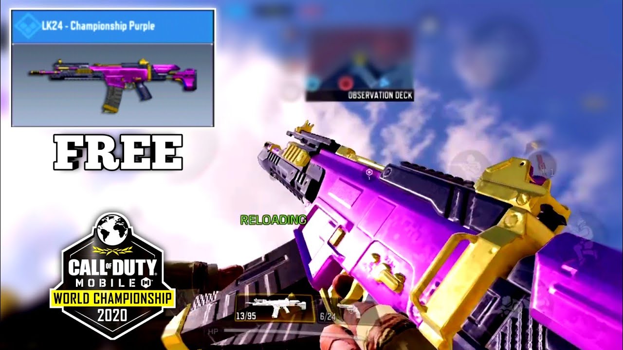 COD MOBILE! LK24 Championship Purple *FREE*Gun skin ! Best Free Gun ...
