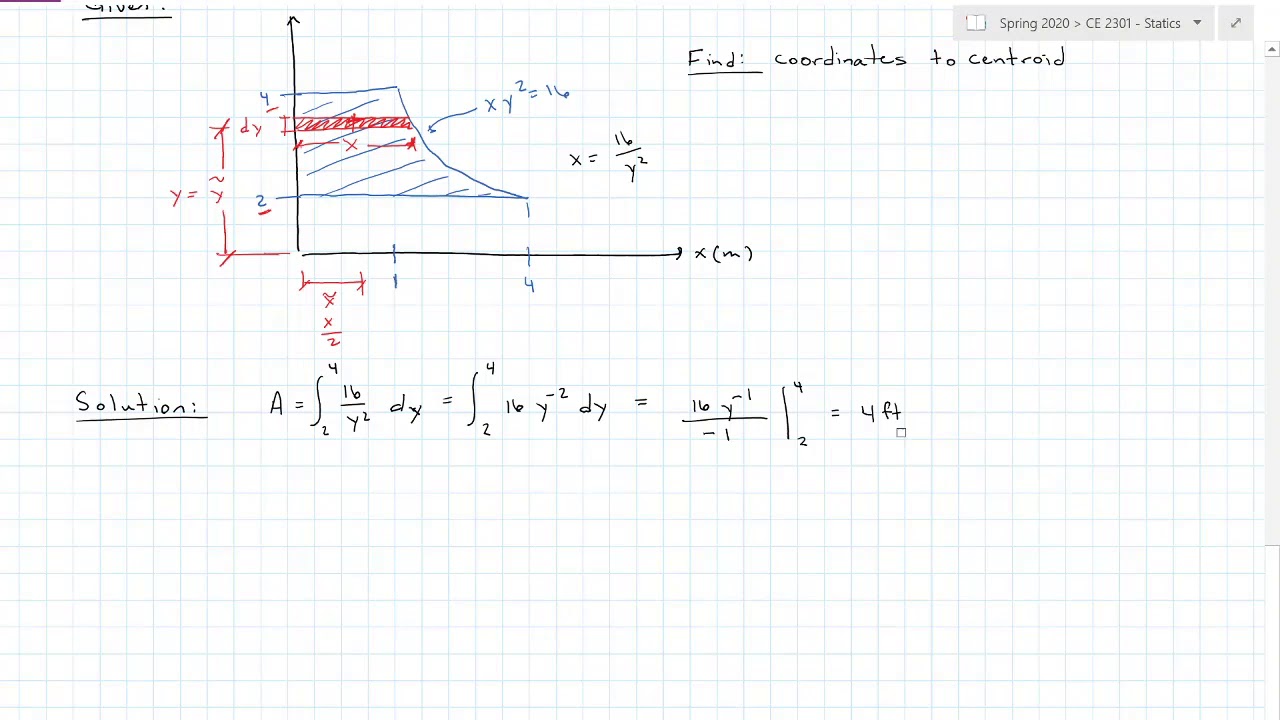 Centroids By Integration 2 - YouTube