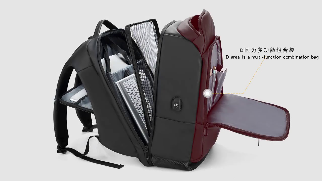 17 inch Laptop Backpack For Men Business Waterproof Backpack - YouTube
