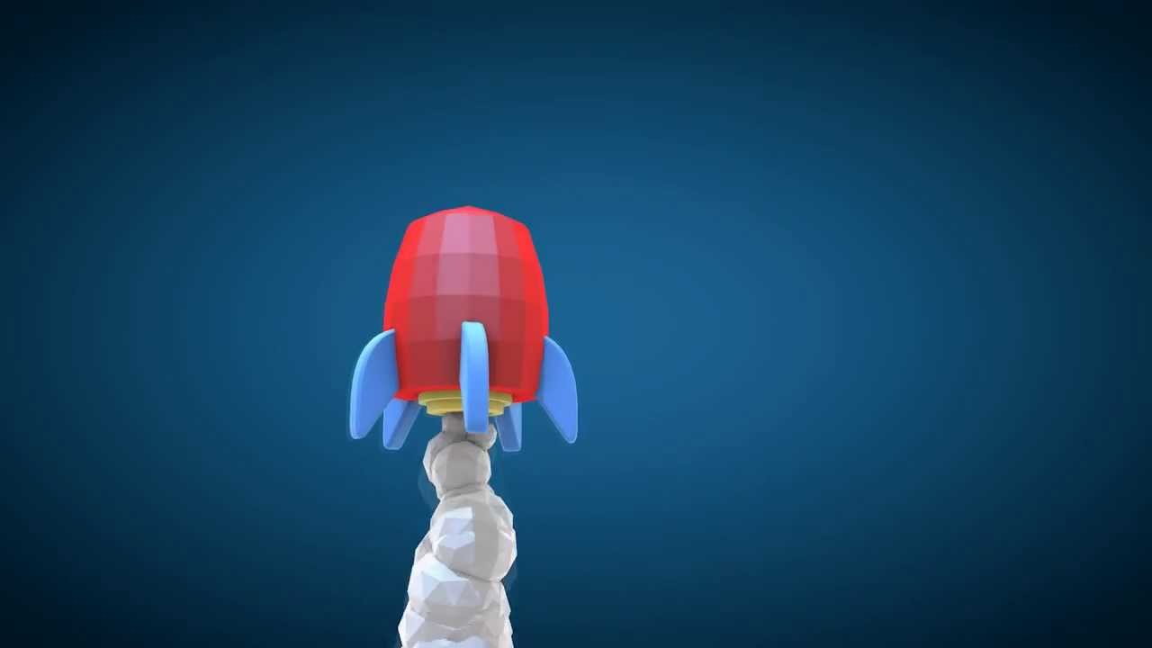 Low-poly rocket launch - YouTube