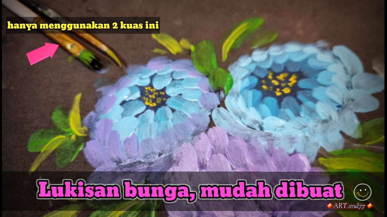 CARA MELUKIS BUNGA KONTEMPORER - YouTube