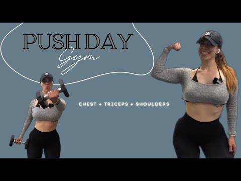 PUSH DAY at the GYM | Chest, Triceps, & Shoulders Oh My 😮‍💨