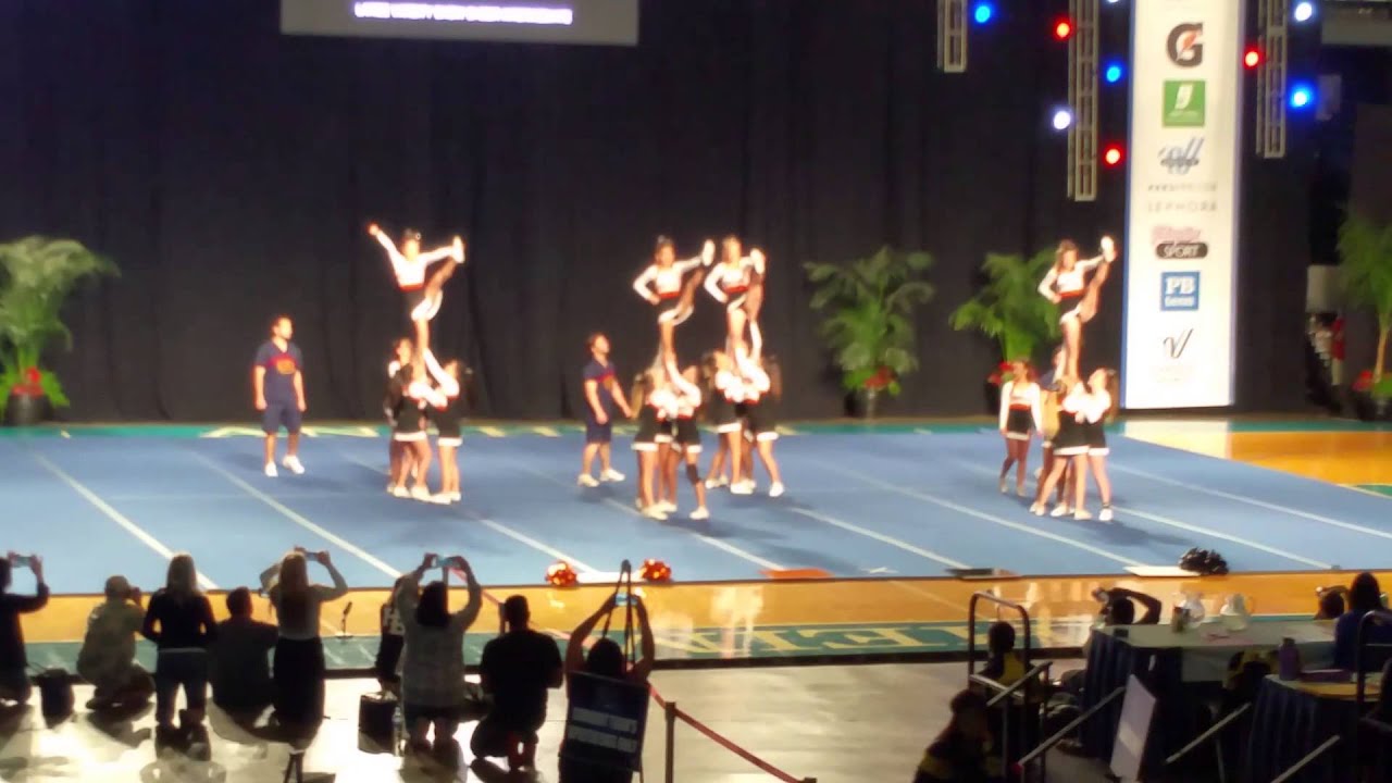 HB HS cheer competition 3-19-16 anaheim - YouTube