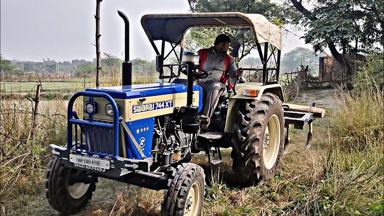 आज तो इज्जत का सवाल है Swaraj 744 XT 52HP cultivater performance ...