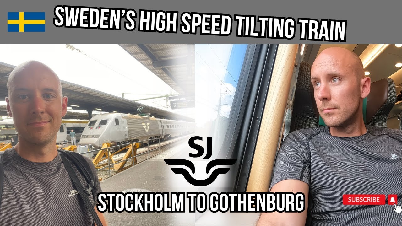Sweden's excellent high speed train... standard class on the X2000 from Stockholm to Gothenburg ...