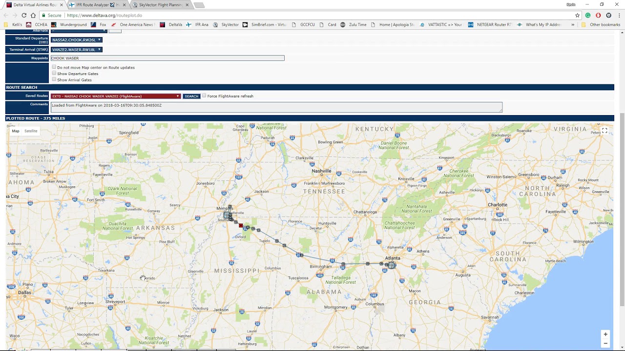 Delta Interactive Route Map