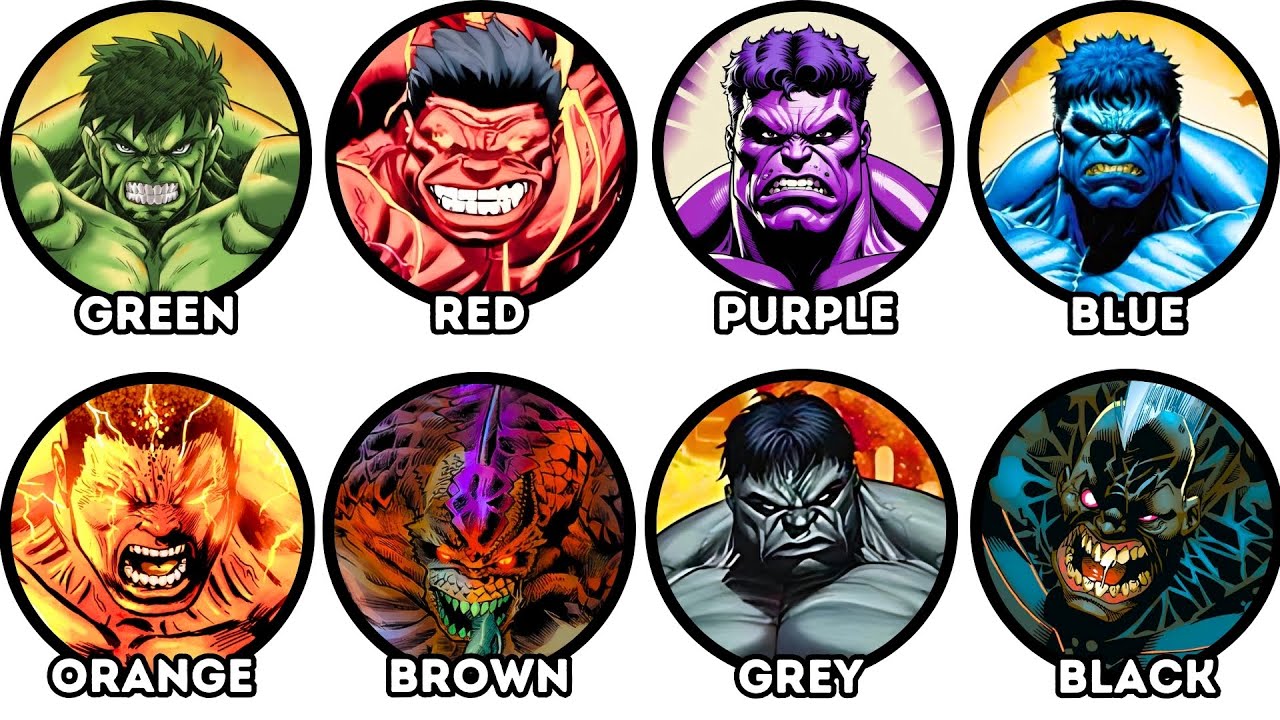 Every Major Hulk Color Explained In 14 Minutes - YouTube