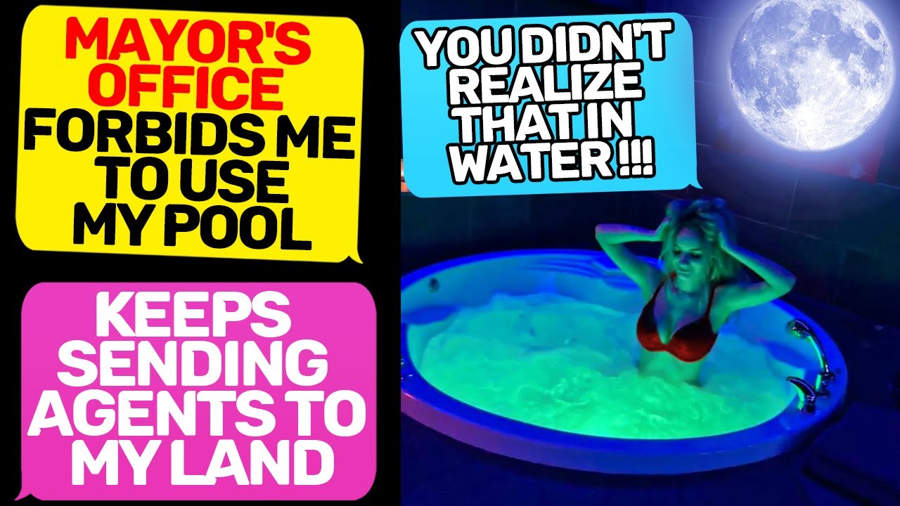 "TRESPASSING KAREN" Doesn't realize that now in my Pool I Am the Owner of this land r ...