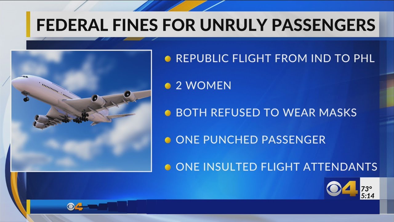 Federal fines for unruly passengers - YouTube