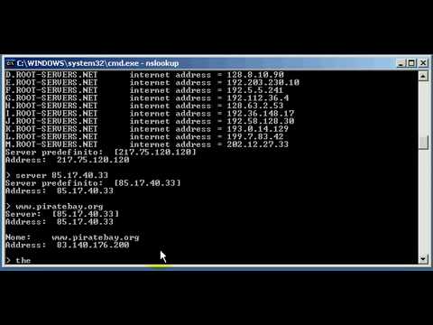 Come trovare l'IP corretto di piratebay usando un DNS con filtri BY ...