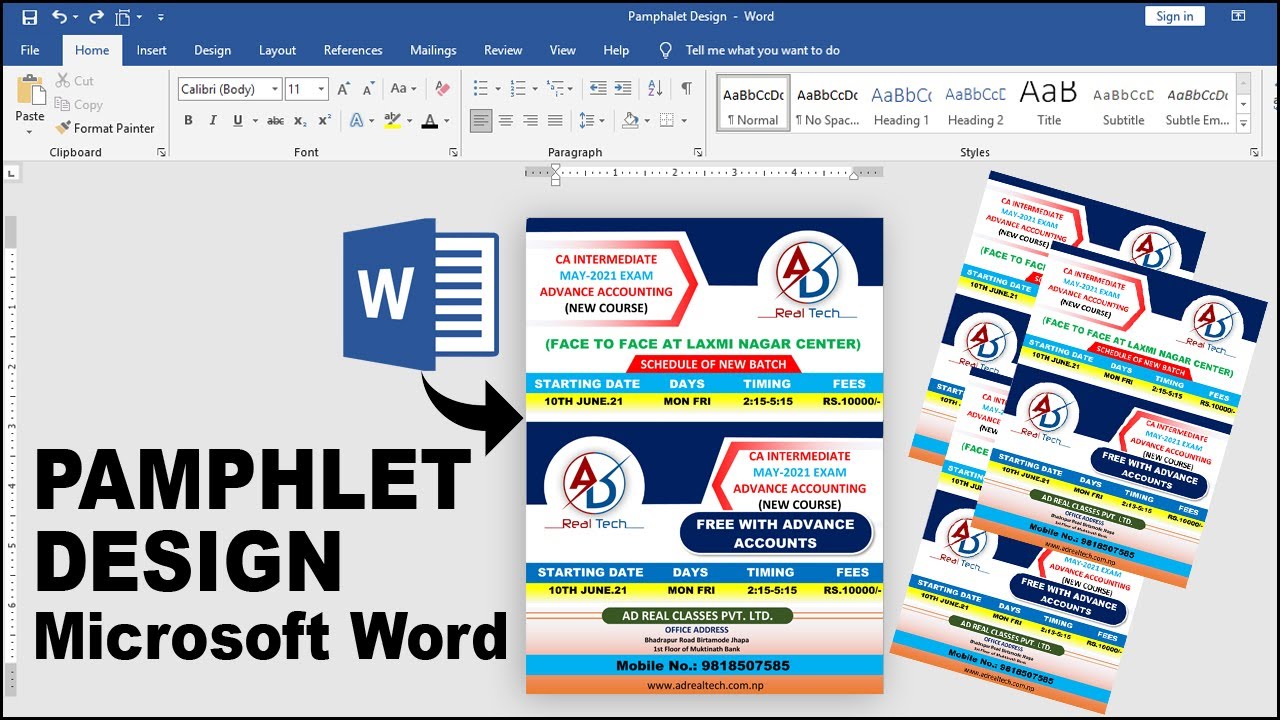 Design Colorful Creative Pamphlet In Microsoft Office Word How To Make Pamphlet Design In Ms Design Colorful Creative Pamphlet In Microsoft Office Word How To Make Pamphlet Design In Ms