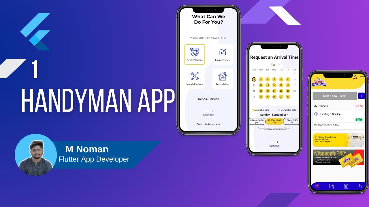 Mobile App 1: Handyman App - YouTube