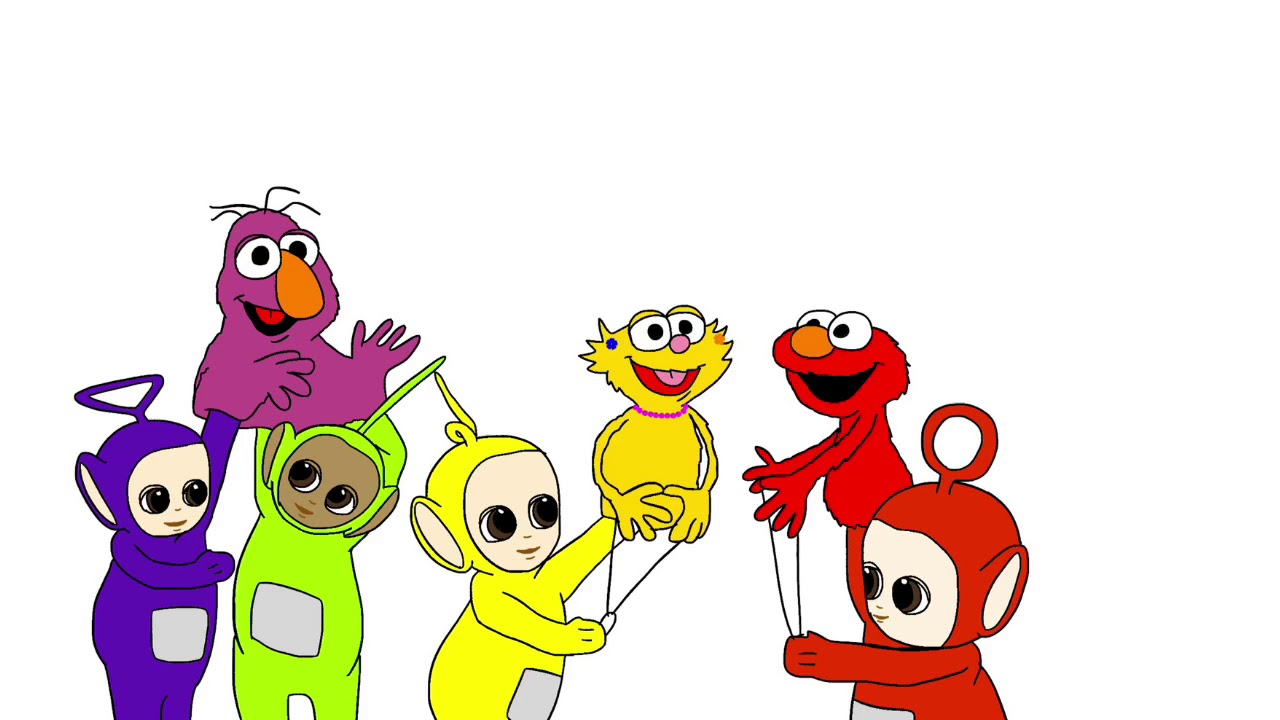 The teletubbies controlling the seasme Street Puppets - YouTube