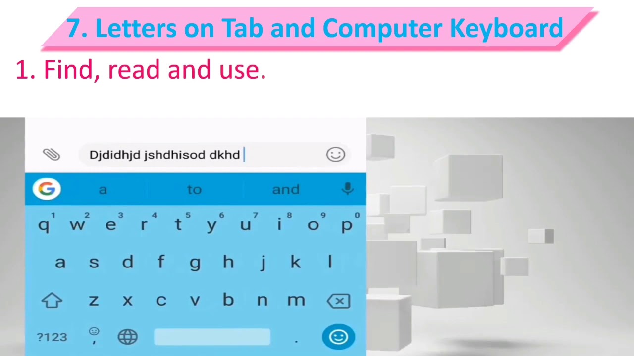 Letters on Tab and Computer Keyboard - YouTube