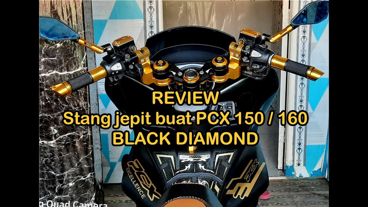Review Stang jepit PCX Black diamond for pcx 150 / pcx 160 - YouTube