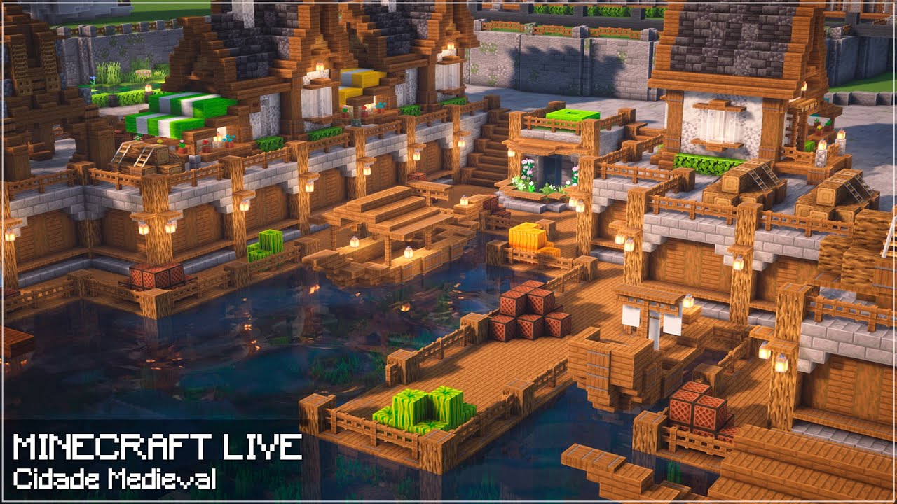 Minecraft Live | Cidade Medieval - YouTube