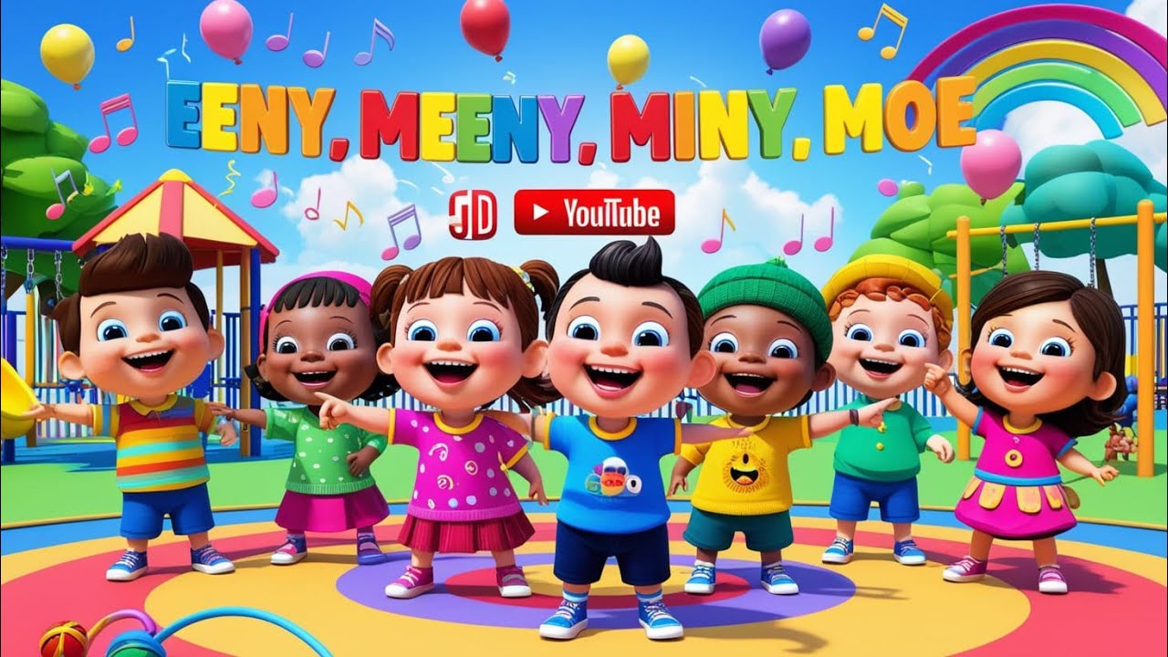 "🎶 Eeny Meeny Miney Mo - Ultimate Fun Nursery Rhyme for Kids! 🐾 Sing ...
