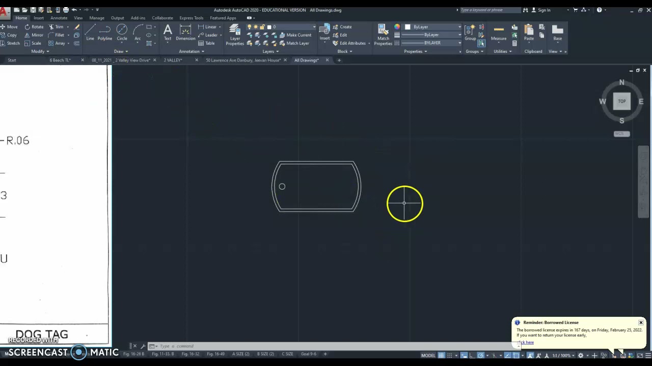 Exploratoty Ph 1 Dog Tag In Autocad YouTube Exploratoty Ph 1 Dog Tag In Autocad YouTube