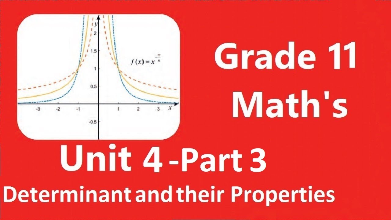 Grade 11 Math's Unit 4 part 3 , Inverse of Matrix and Crammer’s Rule.... - YouTube