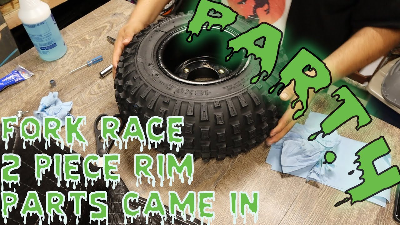 pt.4 atc 70 build fork race removal, 2 piece wheels and extras - YouTube