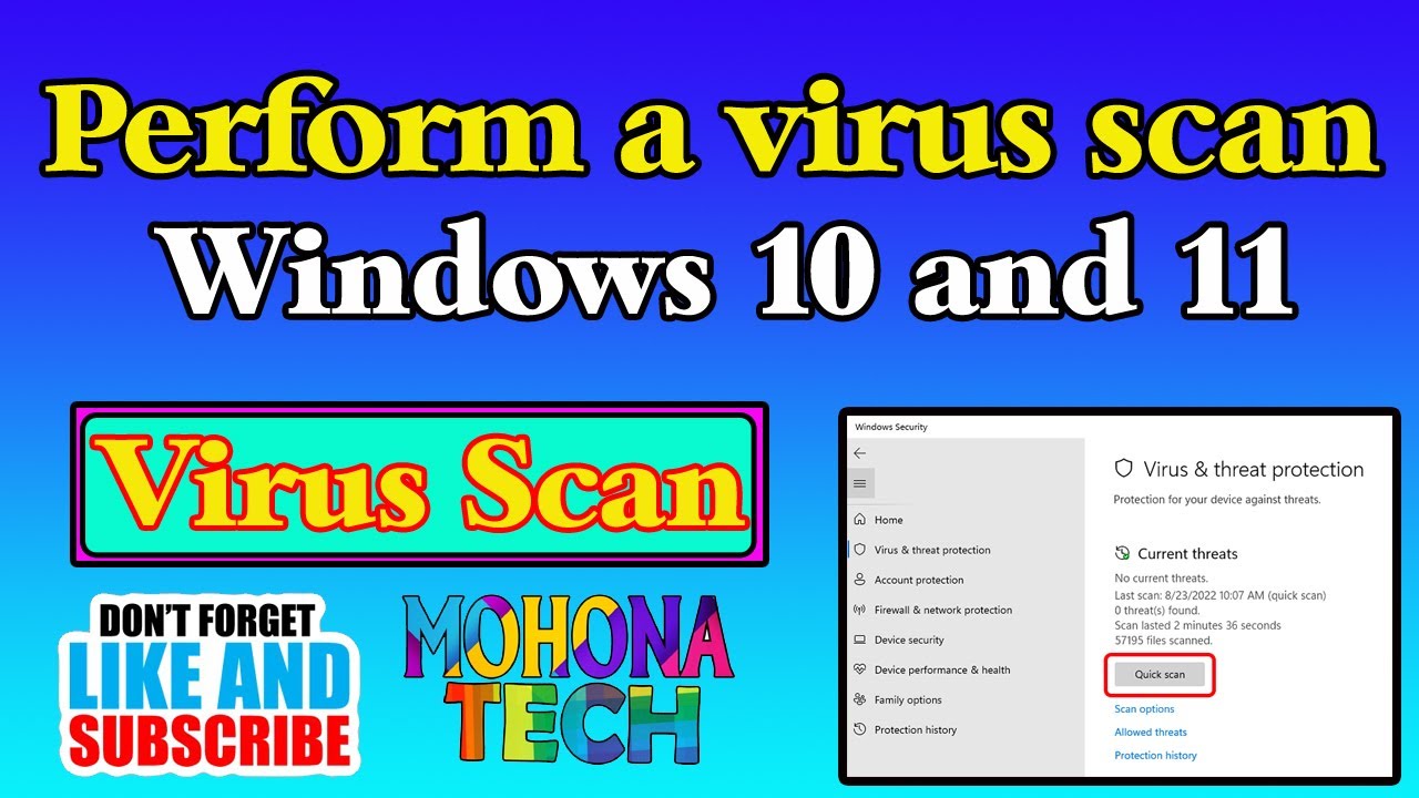 How to scan for viruses on windows - YouTube