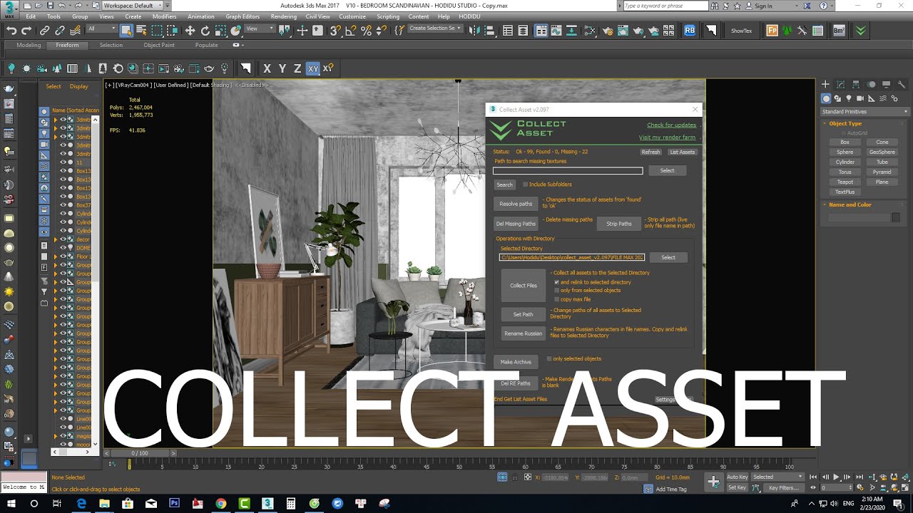 HODIDU STUDIO - COLLECT ASSET - LƯU FILE MAX VÀ MAP CÙNG 1 FOLDER - YouTube