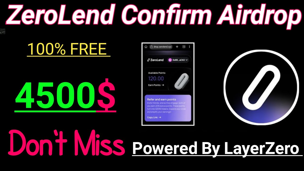 4500$ Zerolend Free Airdrop Zksync Network Powered By LayerZero - YouTube